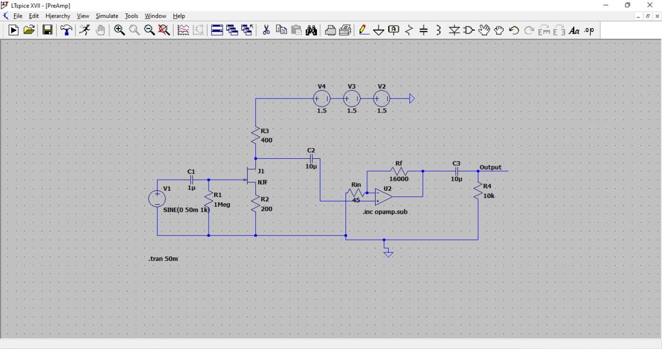 High-Gain Electret Mic Pre-Amp Simulation in LTspice | WiredWhite